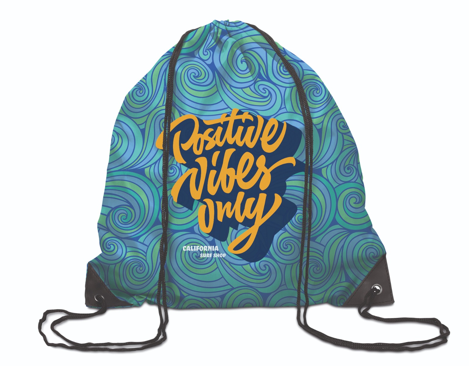 Bespoke Drawstring bag with PU corners